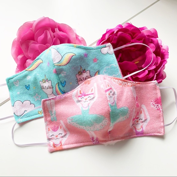 Accessories | 2pc Handmade Face Mask Girls | Poshmark